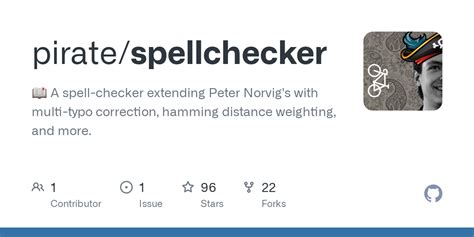 Github Pirate Spellchecker A Spell Checker Extending Peter Norvig S With Multi Typo