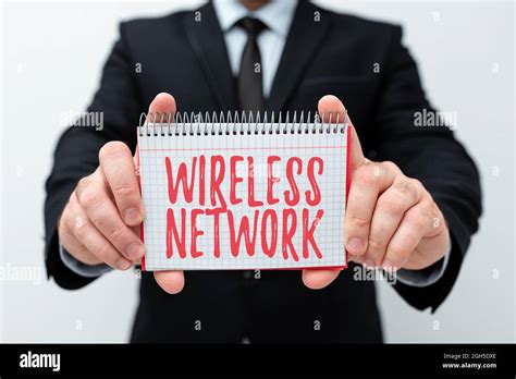 Handwriting Text Wireless Network Business Concept Computer Network That Uses Wireless Data