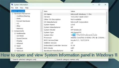 How To Open And View System Information Panel In Windows 11