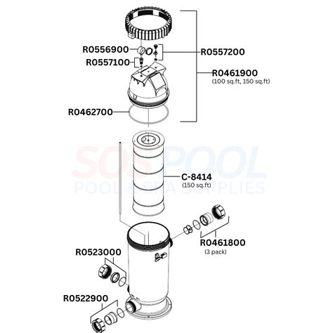 Jandy Cs Series Cartridge Filter Replacement Parts Diagram