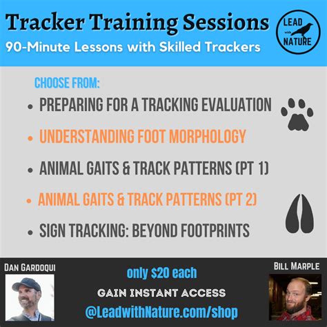Online Tracker Training Sessions Lead With Nature