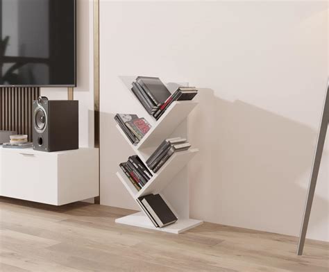 ComfortCove Tree Bookshelf Tree Desktop Bookshelf Desk Bookcase Floor Standing Book Shelf