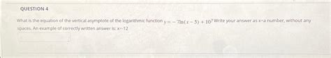 Solved Question 4what Is The Equation Of The Vertical
