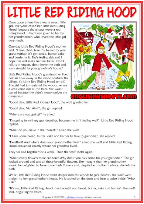 Red Riding Hood Story Artofit
