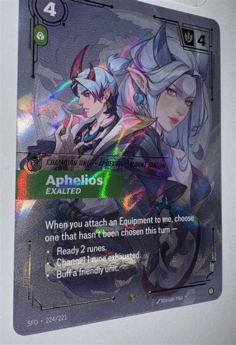 Aphelios Exalted Sfd 224 221 Overnumbered Spiritforged Riftbound Tcg