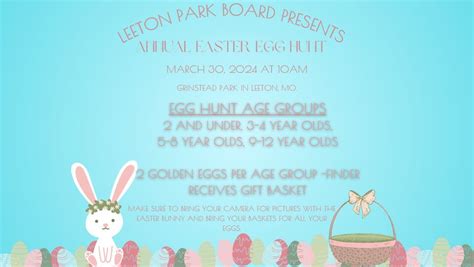 Leeton Park Board Annual Easter Egg Hunt Grinstead Park Leeton 30 March 2024 Allevents