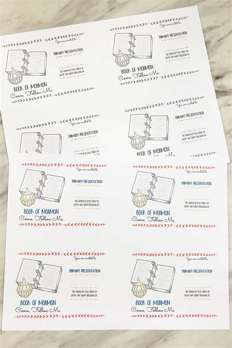 Book Of Mormon Primary Program Bulletin And Invites Primary Singing