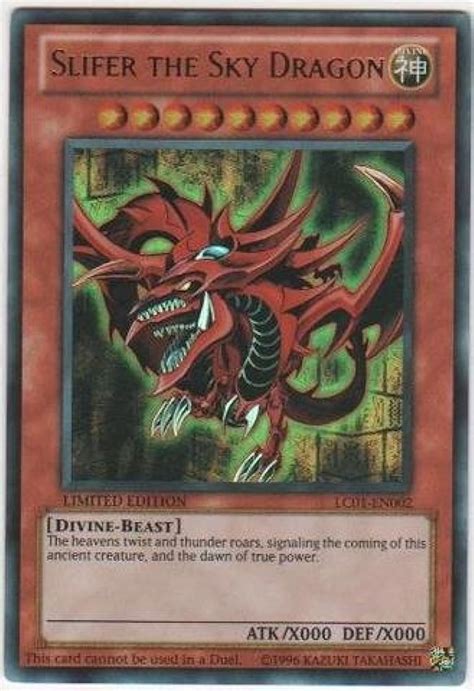Original Slifer The Sky Dragon Card Yu Gi Oh Ranking The Egyptian