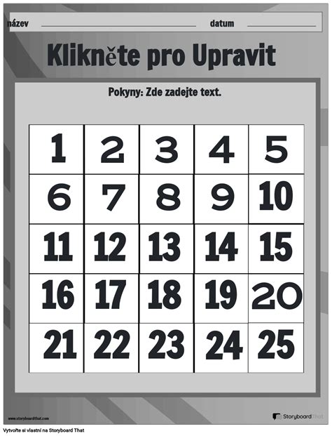 Příklad Číselného Grafu Sudá A Lichá Čísla Pracovní List Čb