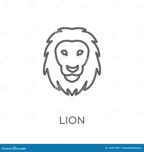 Lion Linear Icon Modern Outline Lion Logo Concept On White Back Stock