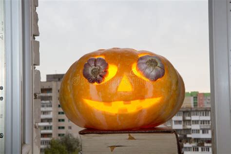 Cabeza De Calabaza Para Halloween Atributos De La Festividad De