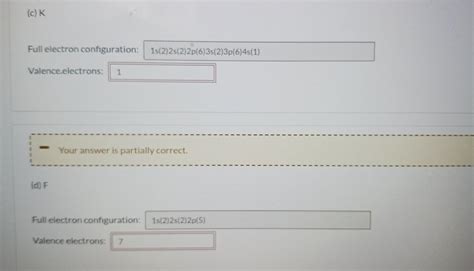 Solved Full Electron Configuration Valence