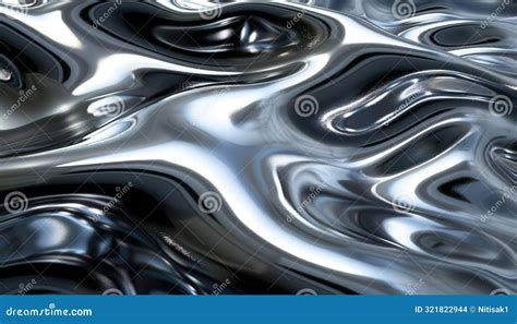 Photo Of Smooth Glossy Metallic Texture With Reflective Surfaces Stock Illustration