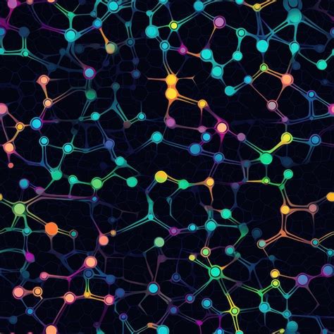 Premium Ai Image Blockchain Network Macro Seamless Background