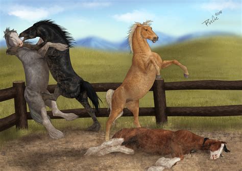 Rule Ambiguous Gender Bite Black Body Black Fur Black Mane Black Tail Brown Body Brown