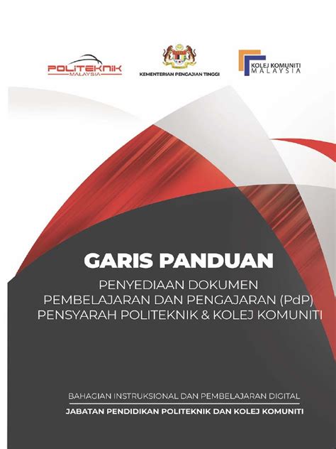 Garis Panduan Penyediaan Dokumen Pdp Pensyarah Politeknik Dan Kolej Komuniti Pdf Sains