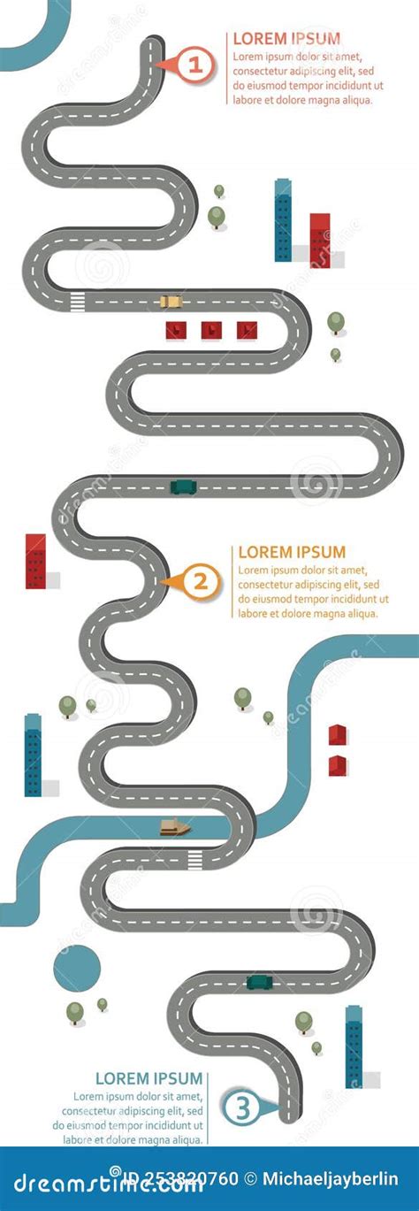 Workflow Roadmap Top To Bottom With Check Points Vector Illustration CartoonDealer Com
