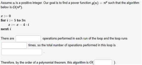 Solved Assume N Is A Positive Integer Our Goal Is To Find A Chegg