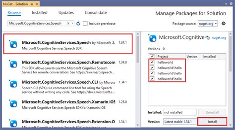 Speech SDK のインストール Azure AI services Microsoft Learn
