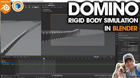 Creating A Falling Domino Rigid Body Simulation In Blender Blender Physics Tutorial Physics