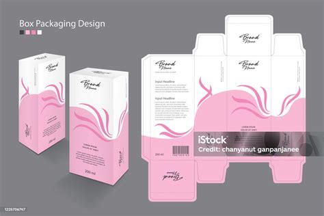 Template Kotak Template Kemasan Untuk Kosmetik Suplemen Spa Keindahan Makanan Rambut Kulit