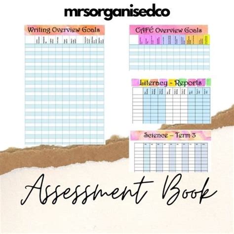 Assessment Data Book Teaching Class Data Book Etsy