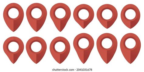 Red Realistic D Map Pin Pointer Icon Isolated On A White Background Vector Illustration