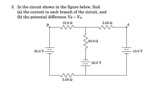 3 In The Circuit Shown In The Figure Below Find A The Current In