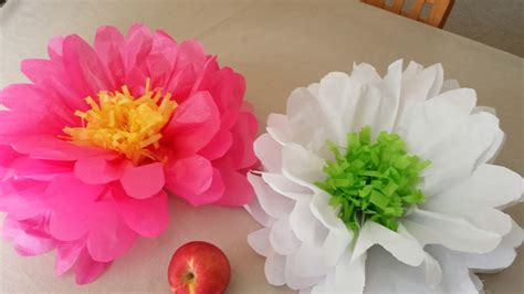 How To Make Tissue Paper Flowers Youtube