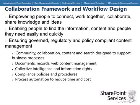 The 5 Pillars Of Champion Sharepoint Services Pptx