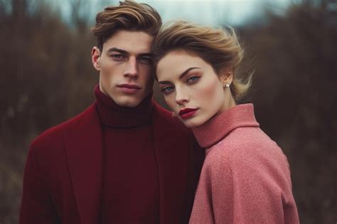Premium Photo Fashionable Young Man And Woman Outdoors