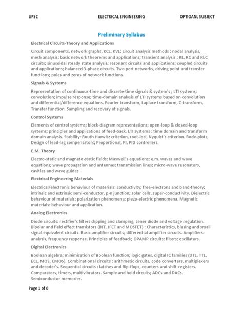 Electrical Engg Syllabus Pdf Modulation Frequency Modulation