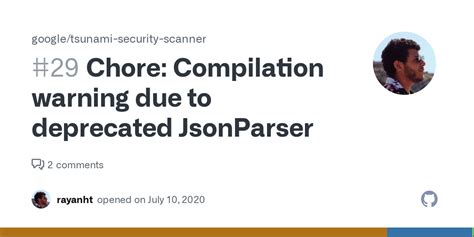 Chore Compilation Warning Due To Deprecated Jsonparser · Issue 29