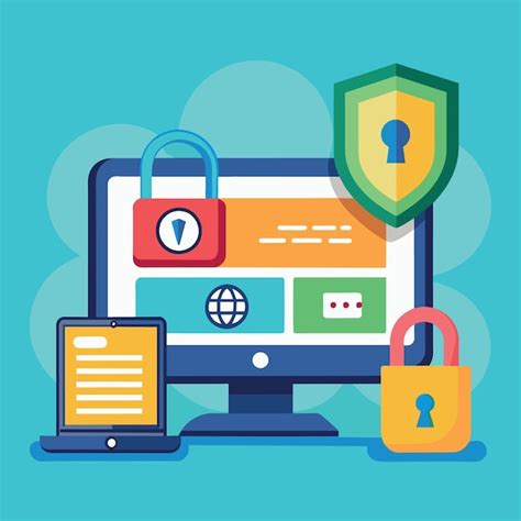 Premium Vector Computer Security Concept With Combination Lock Pad