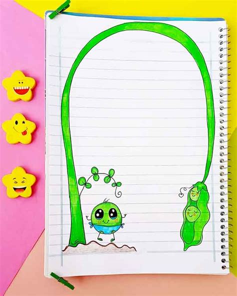 نقاشی حاشیه دفتر دخترانه 2024 بریم باهم چندتا از کارهای قشنگ رو