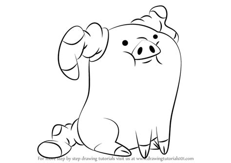 How To Draw Waddles From Gravity Falls Gravity Falls Step By Step