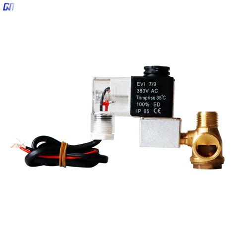 空压机电磁排气阀控制阀止回阀电池阀220v气泵电磁单向阀气泵配件 虎窝淘