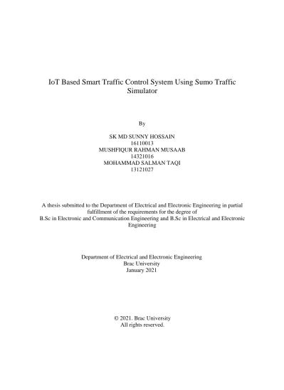 Iot Based Smart Traffic Control System Using Sumo Traffic Simulator