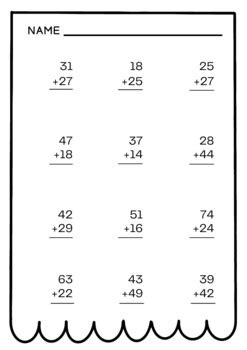 2 Digit Addition Without Regrouping By Freedom Education TPT