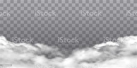 투명한 배경에 격리된 흰색 안개 텍스처입니다 스팀 특수 효과 사실적인 벡터 화재 연기 또는 안개 Png 구름에 대한 스톡 벡터 아트 및 기타 이미지 Istock