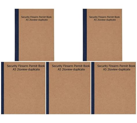 Rbe S6058 5 Firearm Permit Book 5s 1 Sets Makro