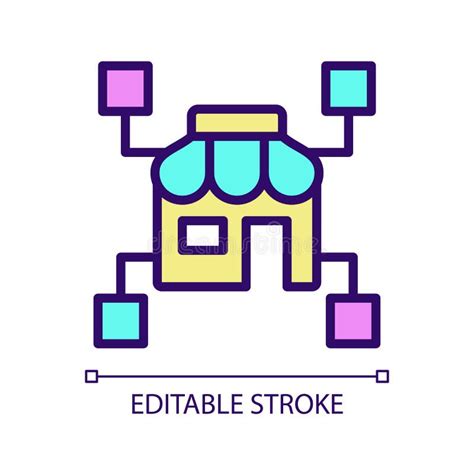 Retail Business Data Mining Rgb Color Pixel Perfect Icon Stock Vector