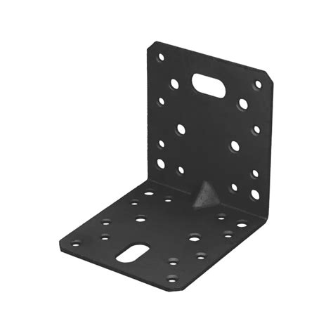 Magnodur Reinforced Angle Brackets Black 100mm X 100mm X 90mm 10 Pack Screwfix