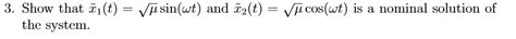 Consider The Following Two Dimensional Nonlinear Chegg