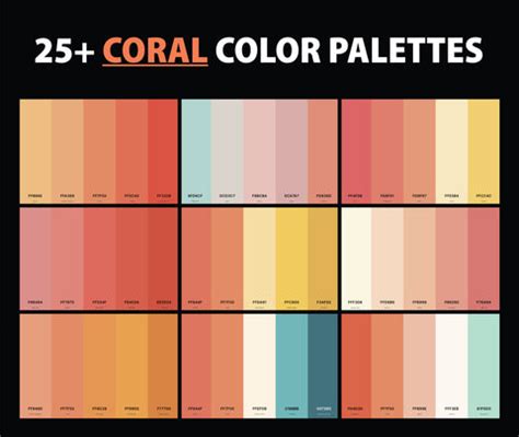 100 Shades Of Coral Color Names Hex Rgb And Cmyk Codes Creativebooster