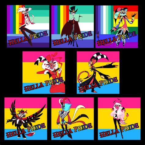 Hellaverse Helluva Boss And Hazbin Hotel Hella Pride Lgbtq Flag Vinyl