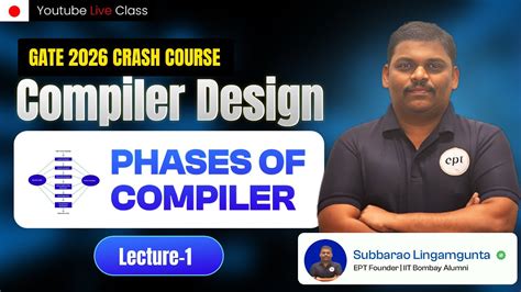 Crash Course Gate Cse And Da Phases Of Compiler Lecture 1 Compiler Design Youtube