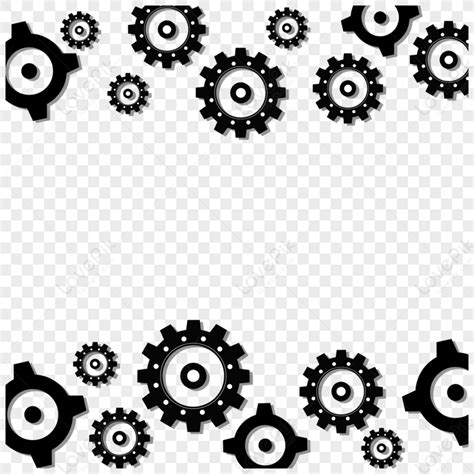 기어 기계 조합 프레임 일러스트검은기계적바퀴 Png 일러스트 무료 다운로드 Lovepik