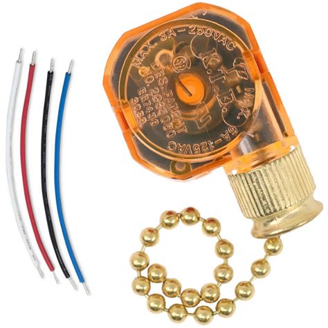Kte 3089 Circuit M 3 Speed 4 Wire Fan Pull Chain Switch