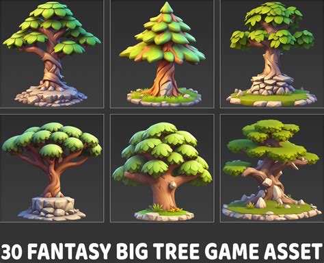 Cubebrush On Twitter Speed Up Your Designing Process With This Set Of 30 Fantasy Tree Game